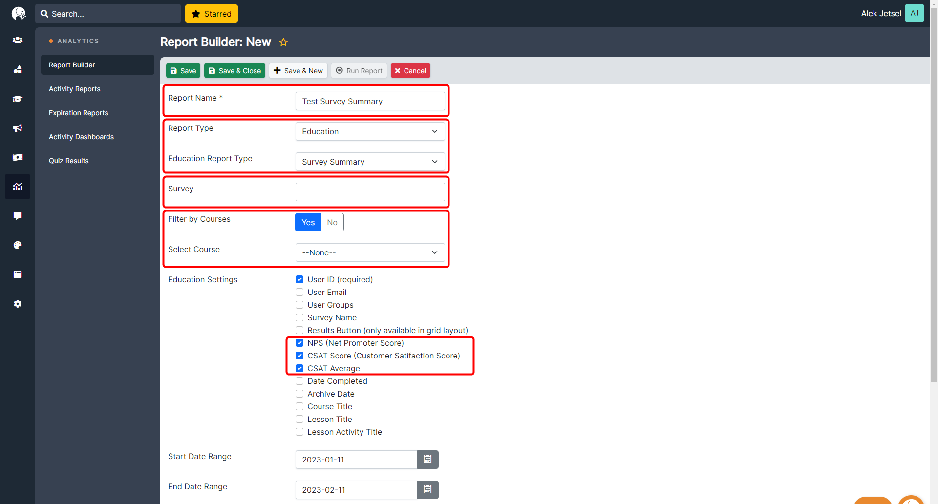 Create a Survey Summary Report – Tovuti Help Center
