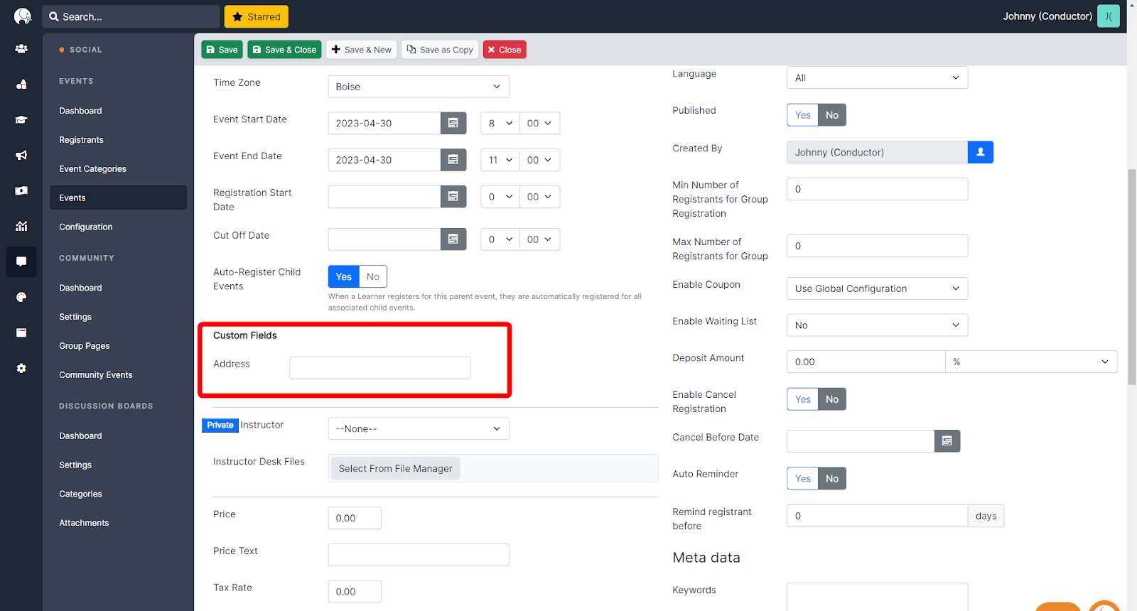 Custom Fields – Tovuti Help Center