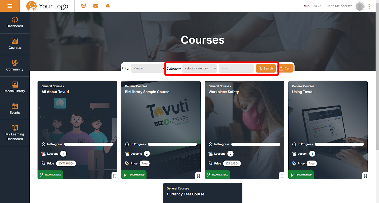 Create a Course Category – Tovuti Help Center