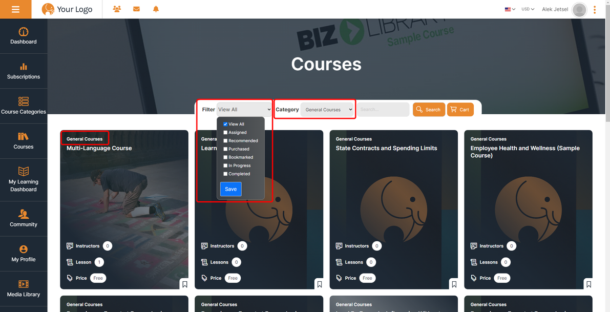 Create a Course Category – Tovuti Help Center