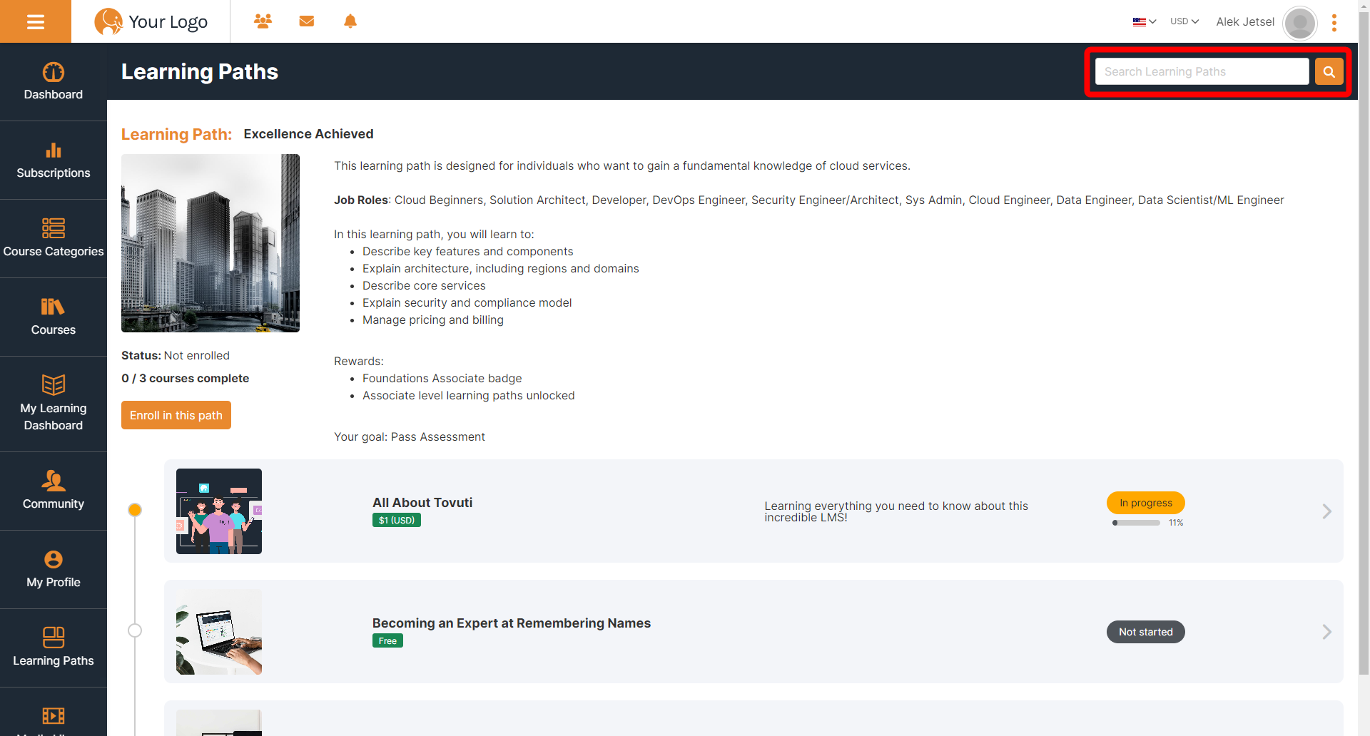 All About Learning Paths – Tovuti Help Center