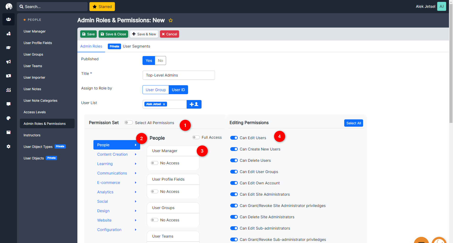 Create and Assign Sub-Admin Permissions – Tovuti Help Center